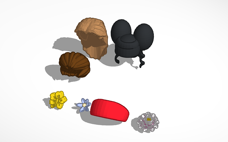 3D design hair stuff to copy and paste (not my hair) | Tinkercad