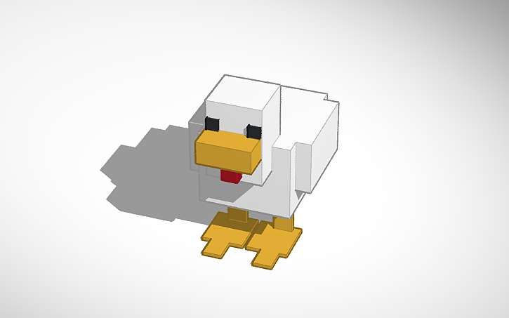 3D design Gallina de Minecraft | Tinkercad