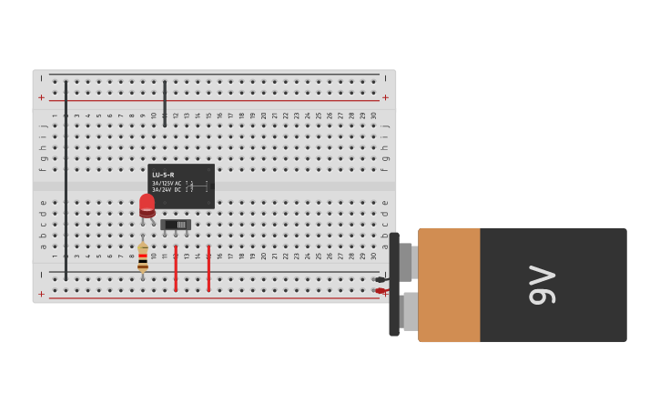 Circuit Design Controlling Led Using Spdt Relay Tinkercad