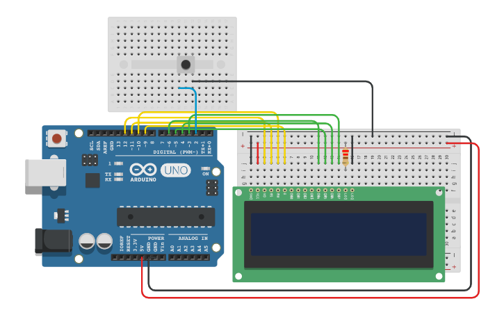 Circuit Design Arduino Lcd Game Tinkercad