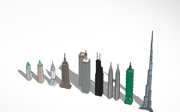 3D design History of The World's Tallest Buildings | Tinkercad