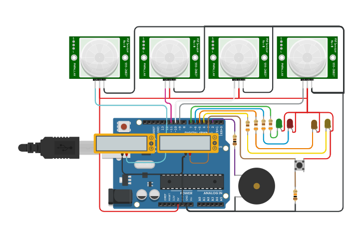Circuit design Alarme -1 | Tinkercad