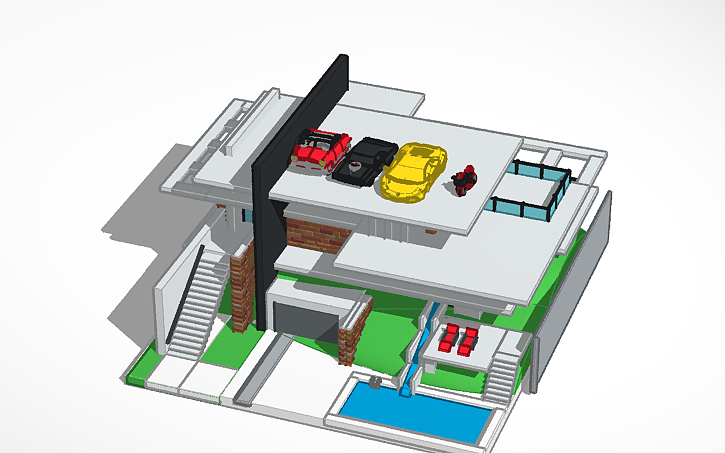 3D design Rich guy mansion | Tinkercad