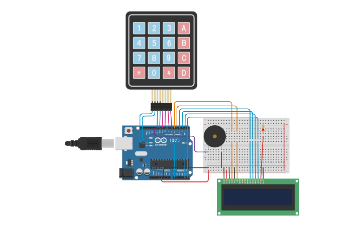 Circuit Design Arduino Project Password Security System Tinkercad