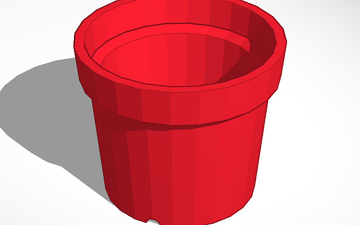 3D design Plain functional flowerpot | Tinkercad