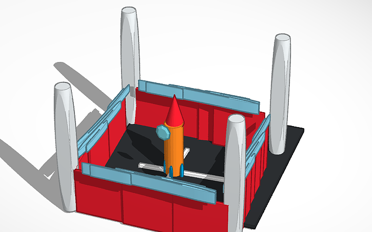3d Design Rocket Launch Site Tinkercad
