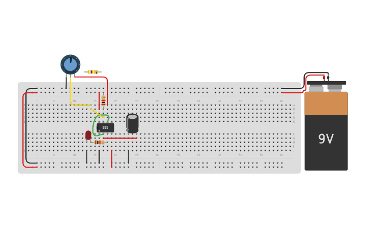 Circuit Design 555 Timer Blinking Led Tinkercad