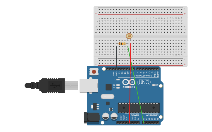 Circuit design El sensor de luminosidad en Arduino Alba Hernández ...