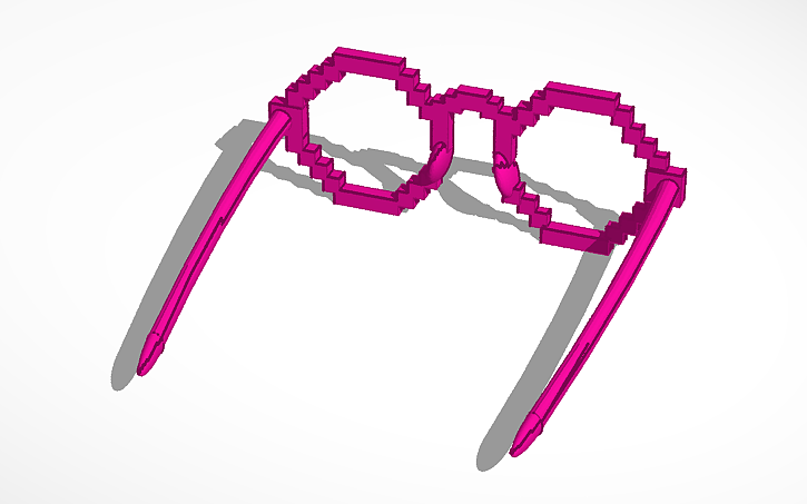 3D design Minecraft glasses | Tinkercad