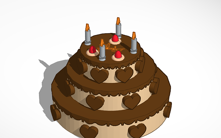 3D design Birthday Cake | Tinkercad