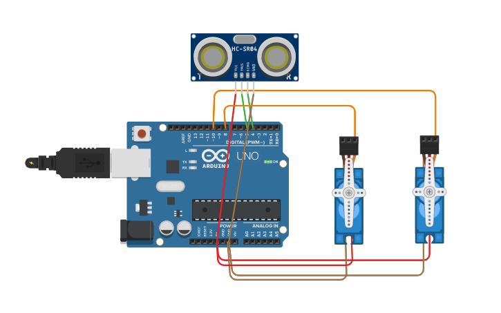 Circuit design puerta | Tinkercad