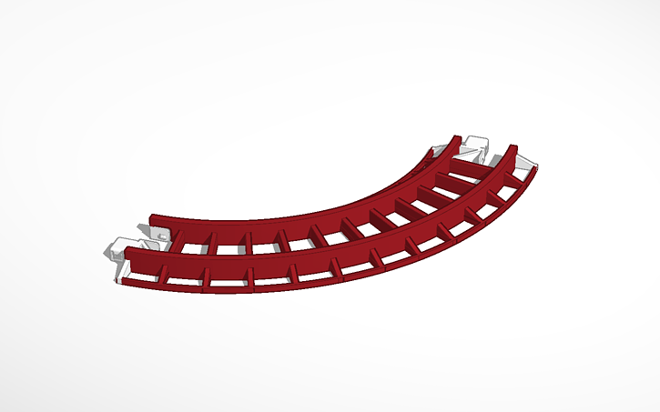 3D design GeoTrax® 90° curve 6" radius v3.01 | Tinkercad