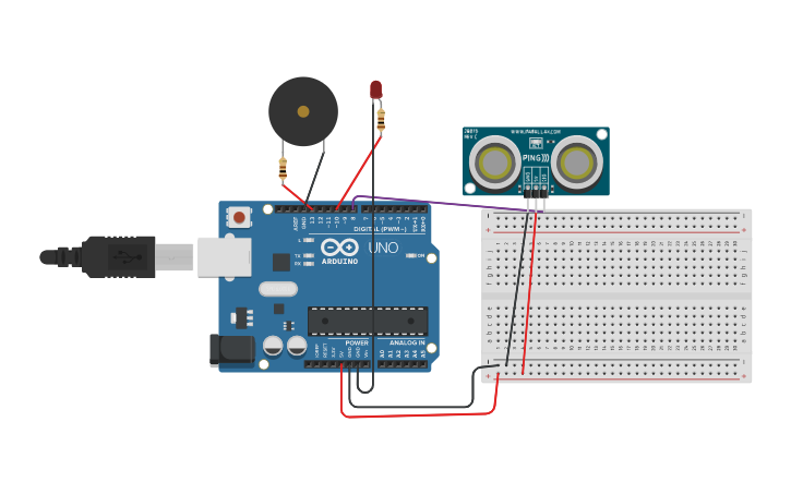 Circuit design SECURITY ALARM | Tinkercad