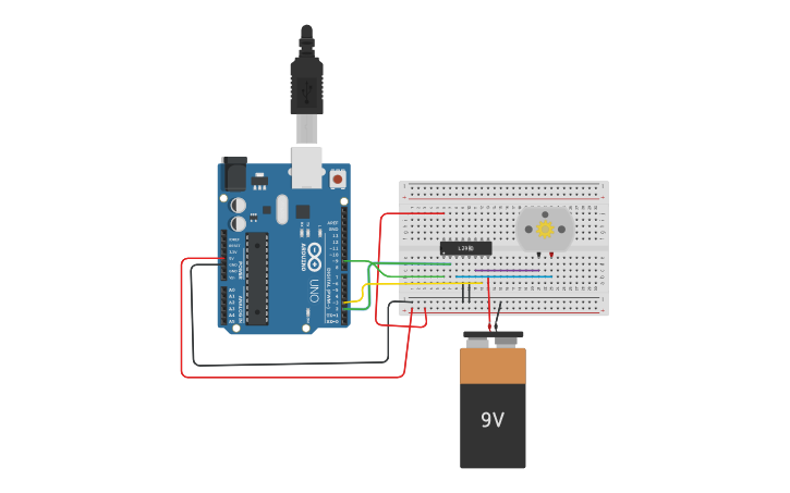 Circuit Design Dc Motor Interfacing Tinkercad