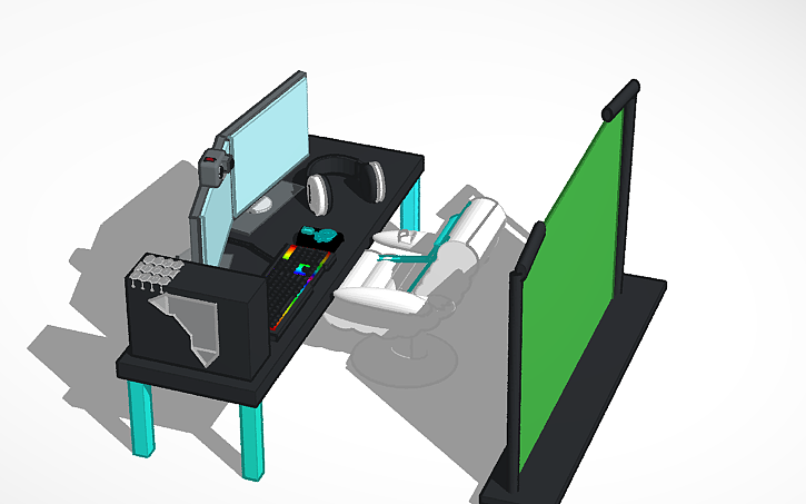 3D design Ultimate Gaming Setup | Tinkercad