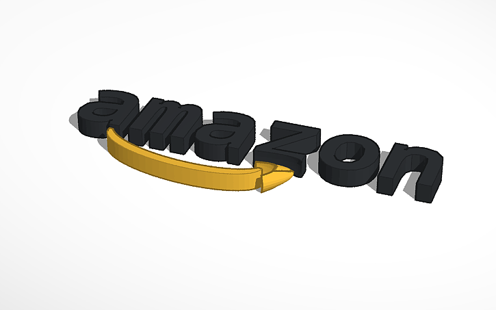 3D design Amazon logo | Tinkercad