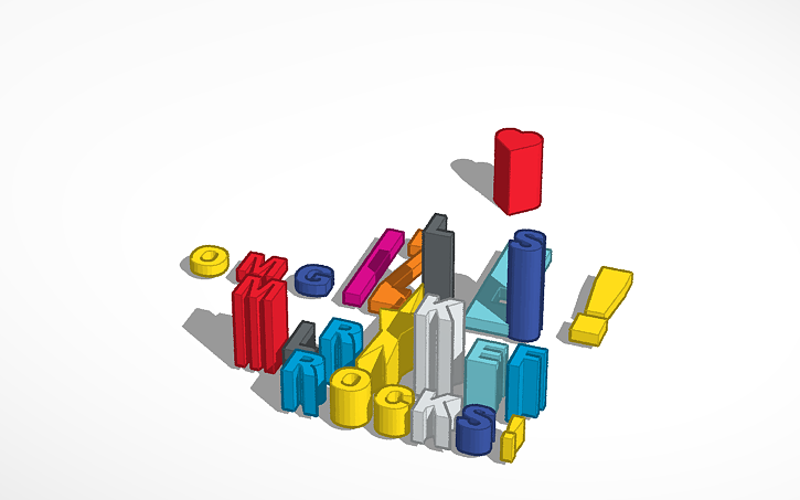3d Design Letters Tinkercad