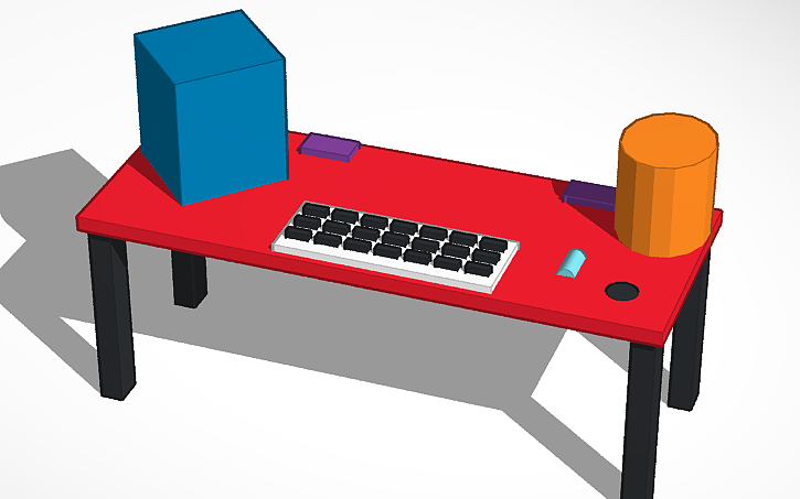 3D design desk | Tinkercad