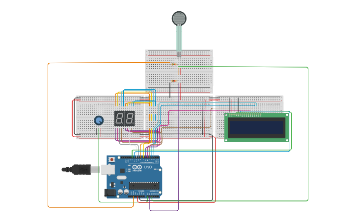 Circuit design Module weight sensor | Tinkercad