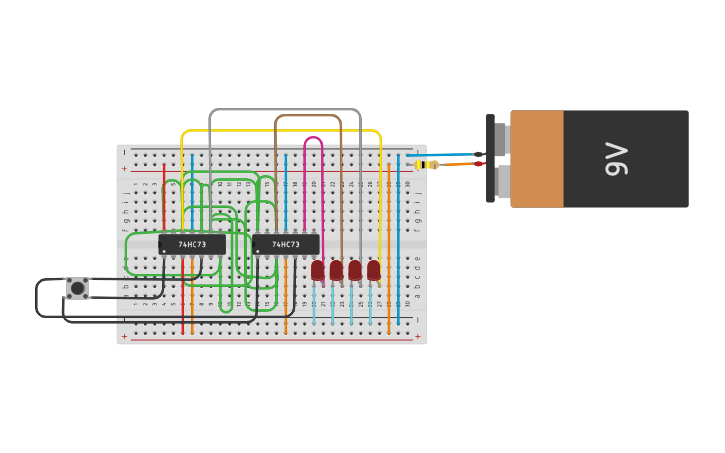 Circuit Design 4 Bit Synchronous Up Counter Using Jk Flip Flops Tinkercad