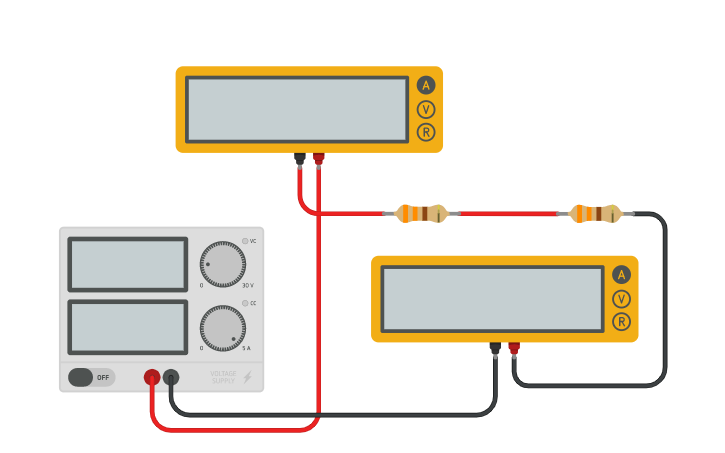 Circuit design Measuring Current in a series Circuit | Tinkercad