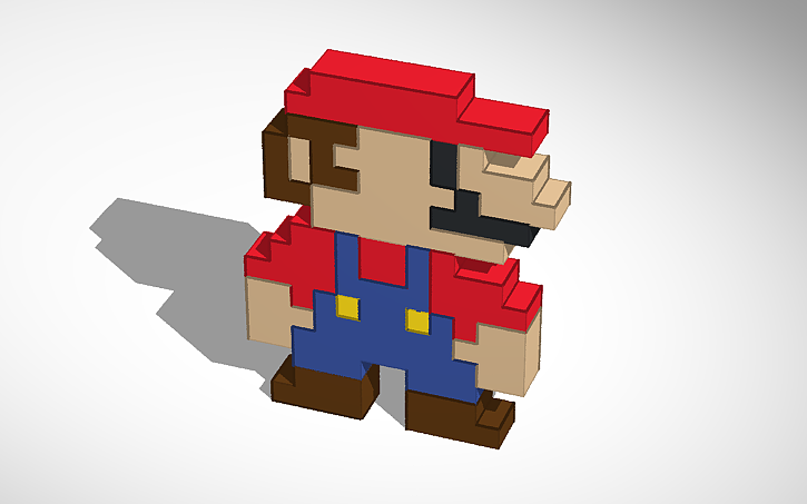 3D design MARIO BROS 2D en 3D | Tinkercad