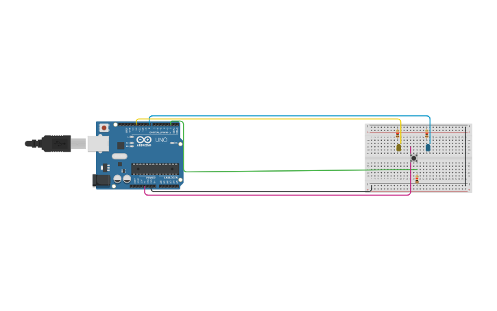 Circuit design Push button | Tinkercad