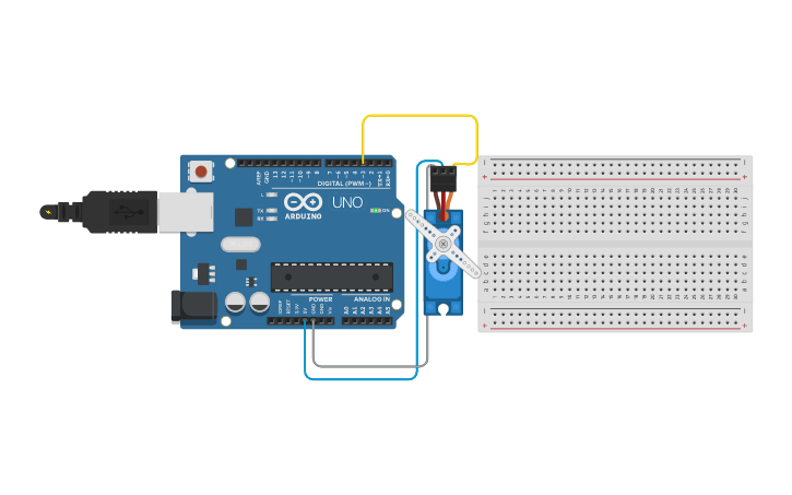 Circuit design servo | Tinkercad