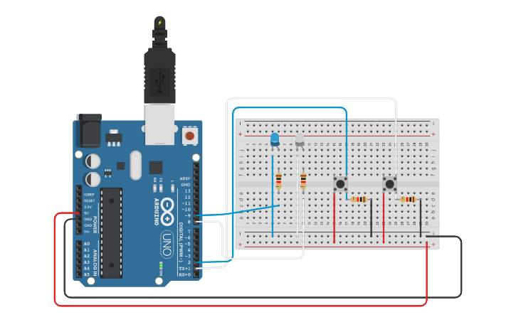 Circuit design 2-Push Button (VARGAS) | Tinkercad