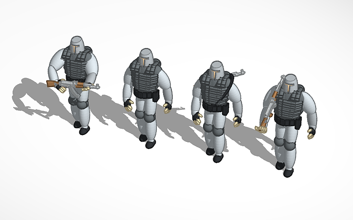 3D design Heavy Armored Soldier | Tinkercad