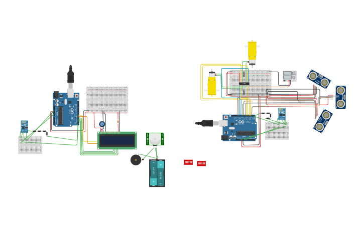 Circuit design robot vacuum cleaner | Tinkercad
