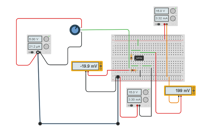 Circuit design Inverting_Amplifier | Tinkercad
