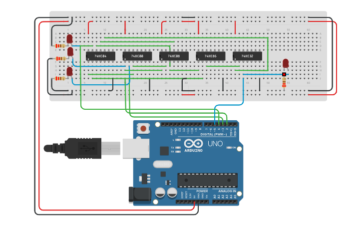 Circuit design Combinational Logic Circuit | Tinkercad Circuit design Combinational Logic Circuit | Tinkercad