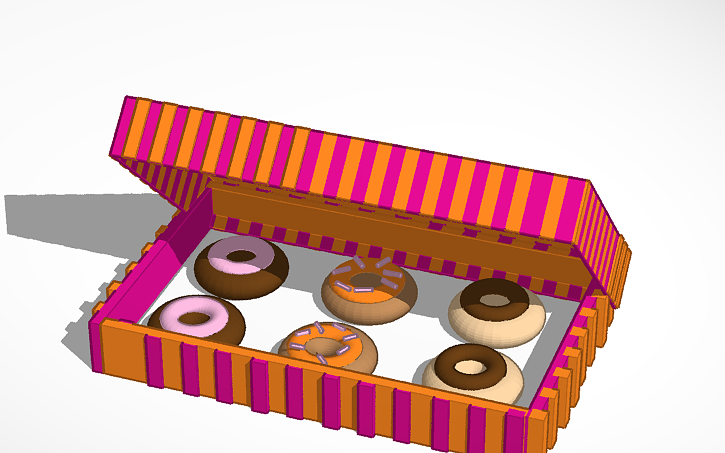 3D design Copy of Dunkin Donuts Box | Tinkercad