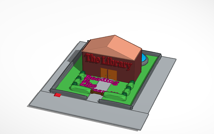 3D design Library Promoting Reading | Tinkercad