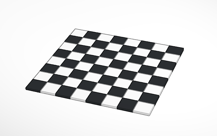 3d Design Chess Board Without Pieces Tinkercad