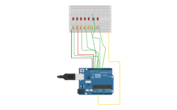 Circuit Design Led Con Boton Tinkercad