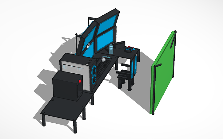 3D design Gaming set up | Tinkercad