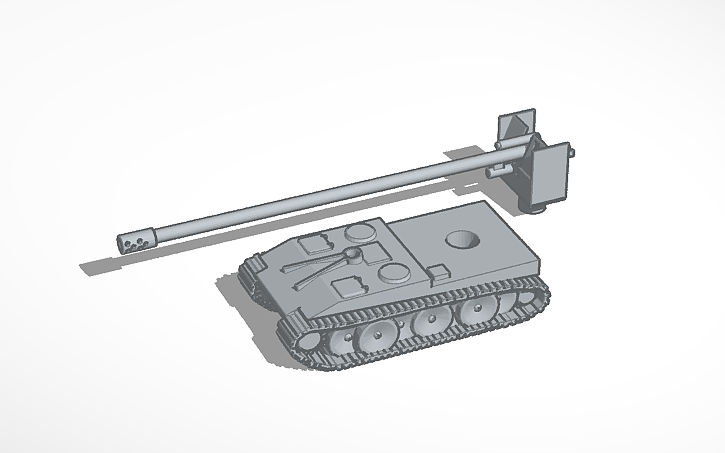 3D design Conceptual German WWII Grille 15 tank destroyer | Tinkercad