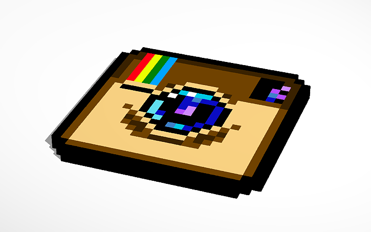 3D design Instagram (Pixel Art) | Tinkercad