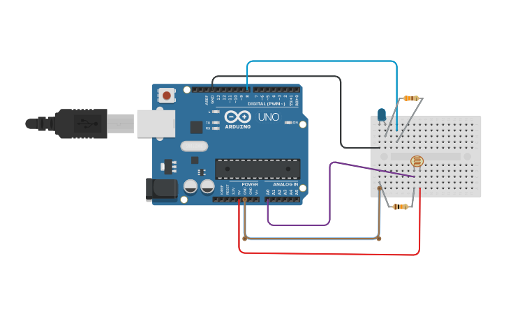 Circuit Design Poste De Luz Com Arduino Tinkercad