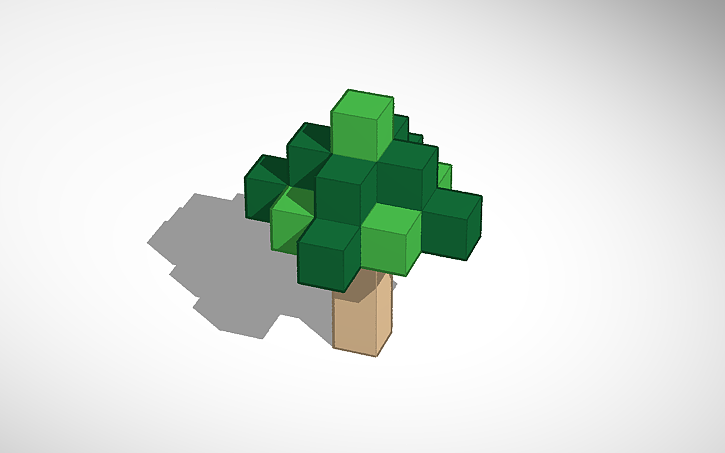 3D design Minecraft tree | Tinkercad