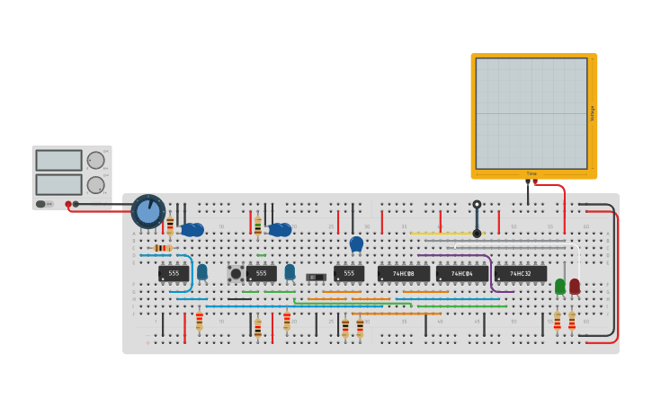 Circuit design Ben Eater - LM555 Clock | Tinkercad