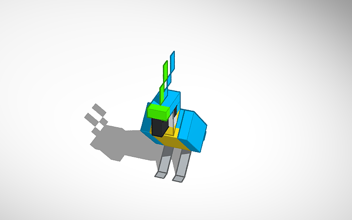 3D design Minecraft Parrot | Tinkercad