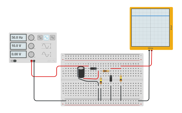 Circuit design DC Power Supply | Tinkercad