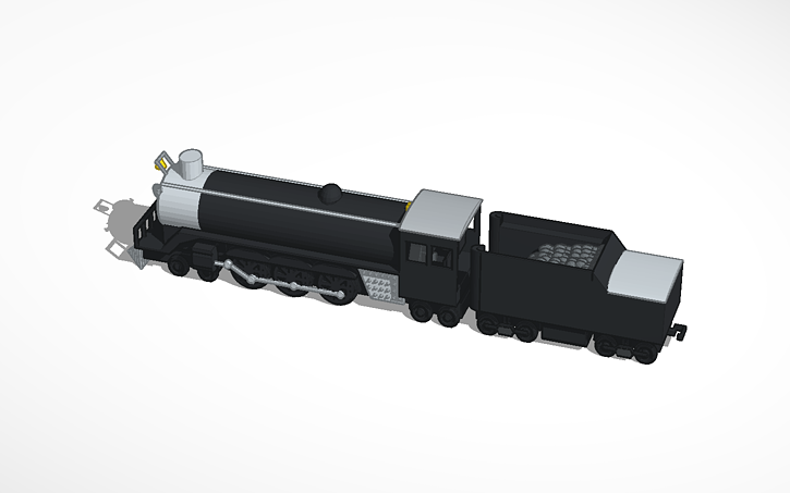3D design steam train 4-6-4 | Tinkercad