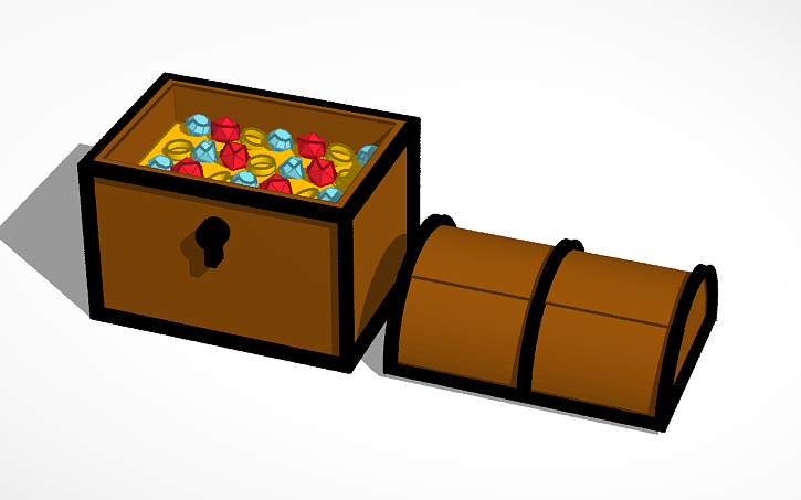 3d Design Treasure Chest Tinkercad