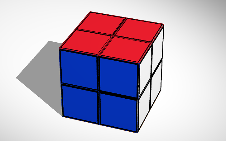 3D design 2x2 rubiks cube | Tinkercad