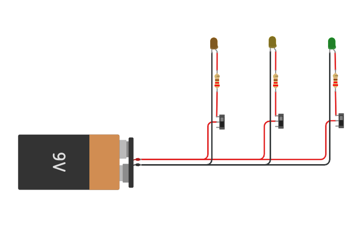 Circuit design circuito con interruptores | Tinkercad