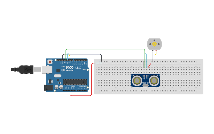 Circuit design Arduino sensor con motor Edith García | Tinkercad